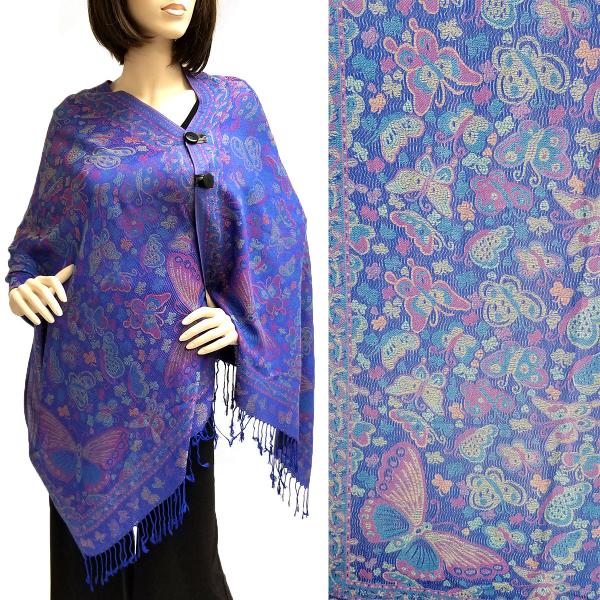 Wholesale3109 - Pashmina Style Button Shawls (Prints)