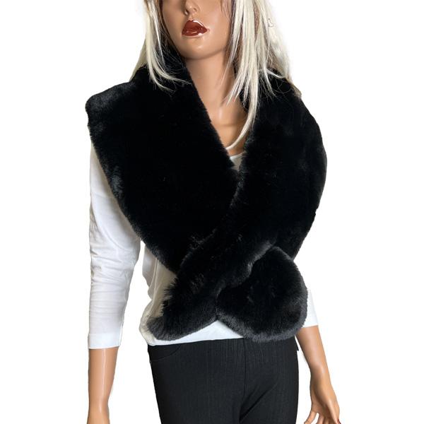 WholesaleLC3801 - Faux Rabbit Stole